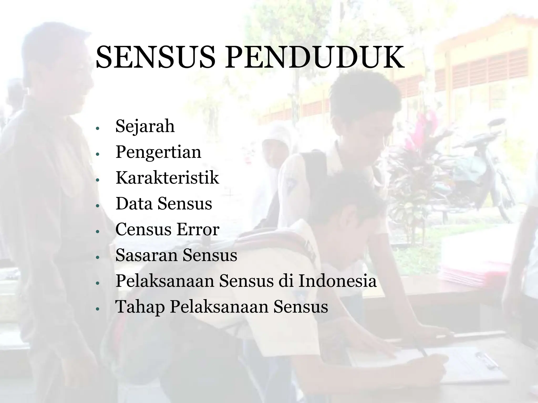 Materi Sumber Data Kependudukan (Sensus, Survei, dan Registrasi) | PPT