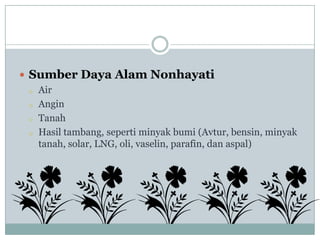 Sumber daya alam di indonesia | PPTX