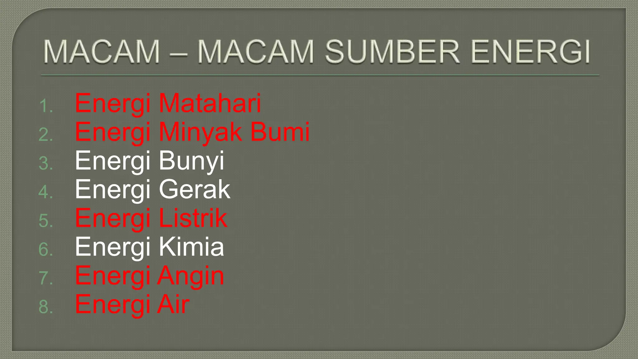 MATERI TENTANG SUMBER ENERGI KELAS 4 TEMA 2 K13 | PPTX