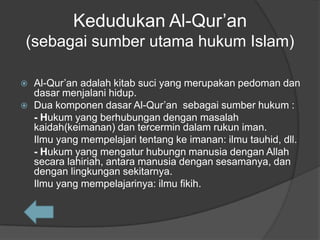 Sumber hukum islam | PPTX