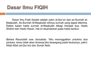 Sumber hukum islam fiqih | PPTX