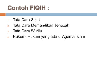 Sumber hukum islam fiqih | PPTX