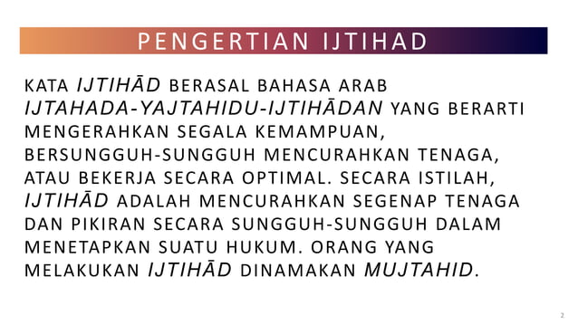 Sumber hukum islam ijtihad | PPT