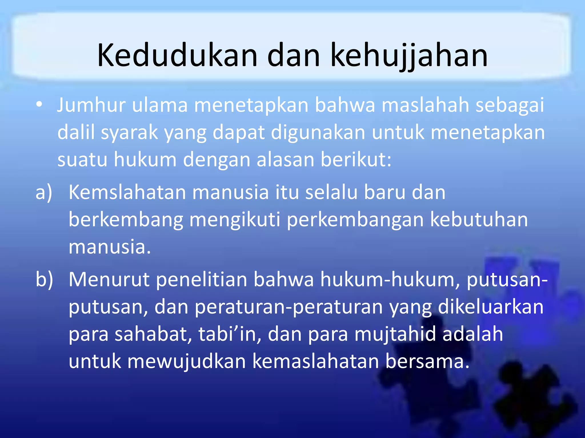 Sumber hukum islam yang tidak disepakati oleh ulama’ 1 | PPTX