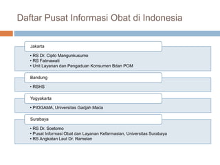 Sumber informasi obat | PPTX