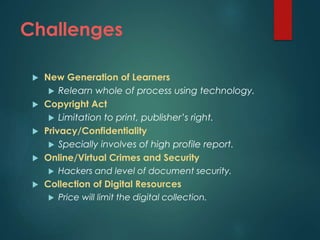 Electronic Information Resources : Librarian's Roles, Advantages ...