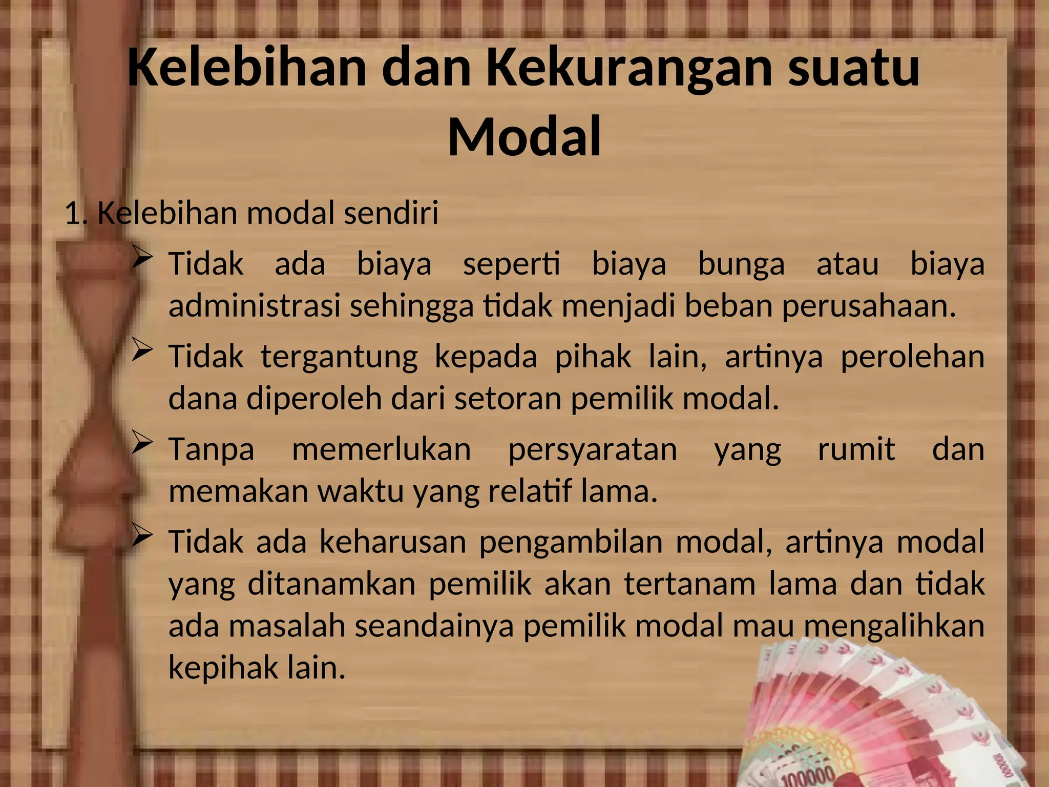 SUMBER MODAL didalam perusahaan yang ada | PPT