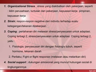 Sumber stress di tempat kerja | PPTX