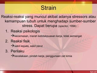 Sumber stress di tempat kerja | PPTX