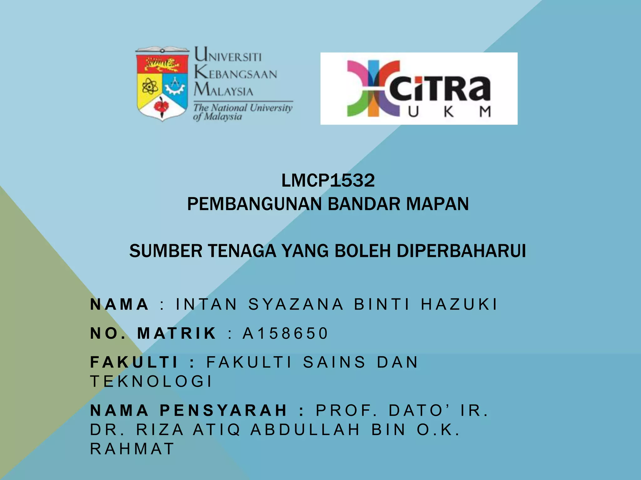 Sumber tenaga yang boleh diperbaharui | PPTX