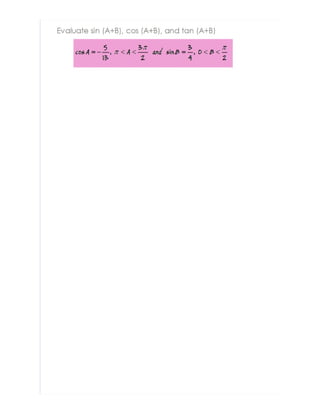 Sum diff double angles | PDF