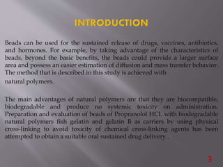 SUSTAINED RELEASE BEADS | PPTX | Pharmaceutical Drugs | Medical Health