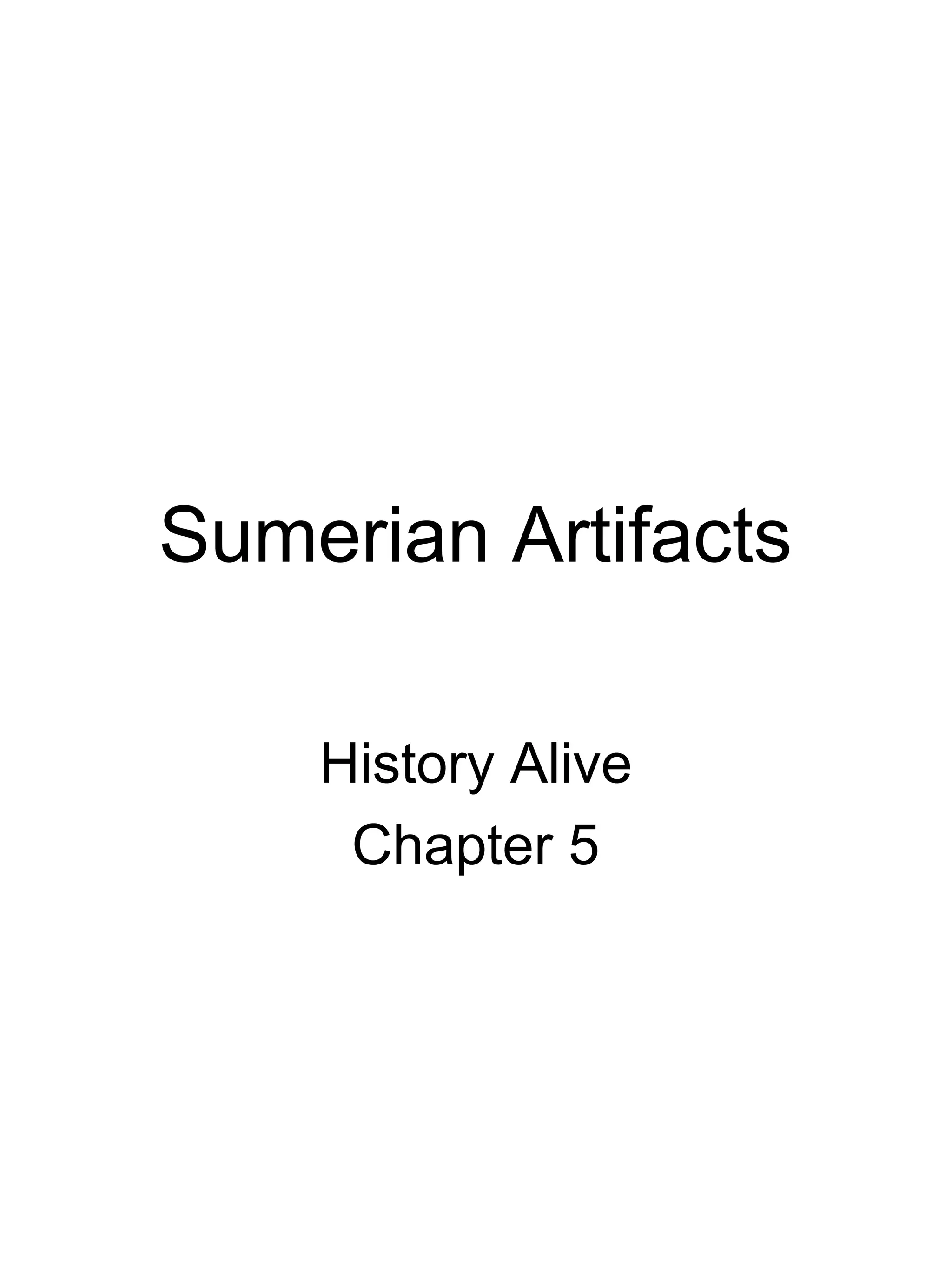 Sumerian Artifacts | PPT