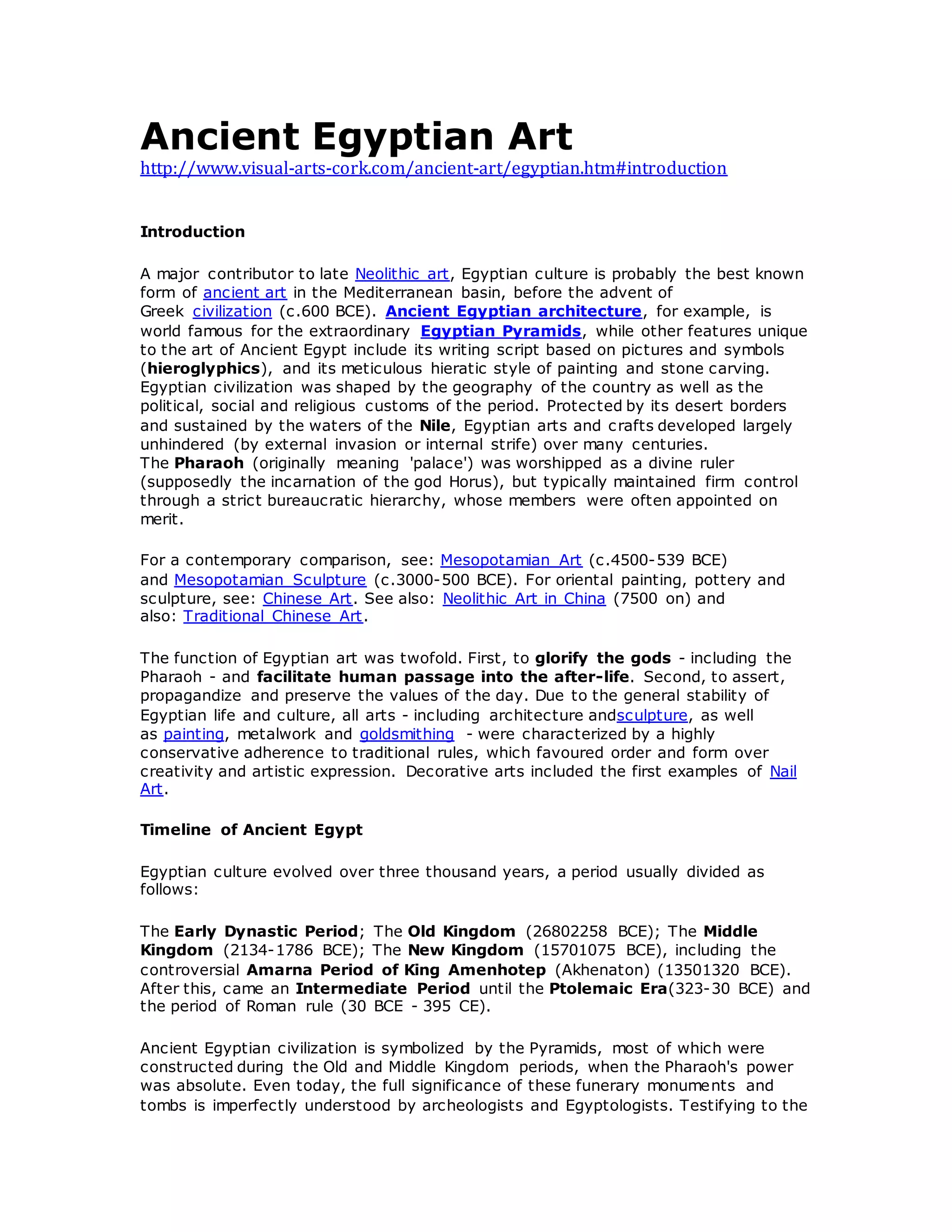 [Assignment/Research] art n egypt | DOCX