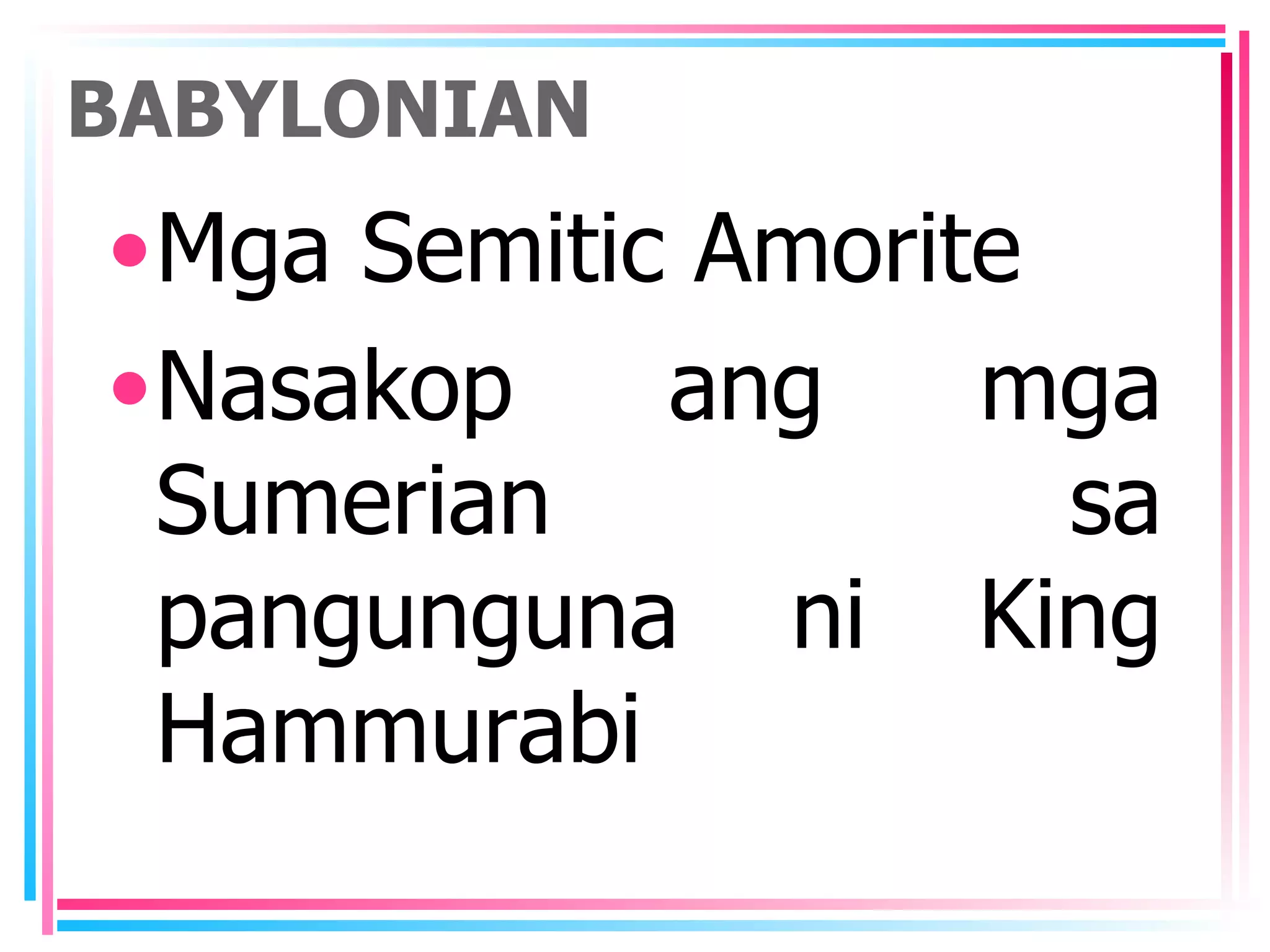 Sumerian at babylonian | PPT