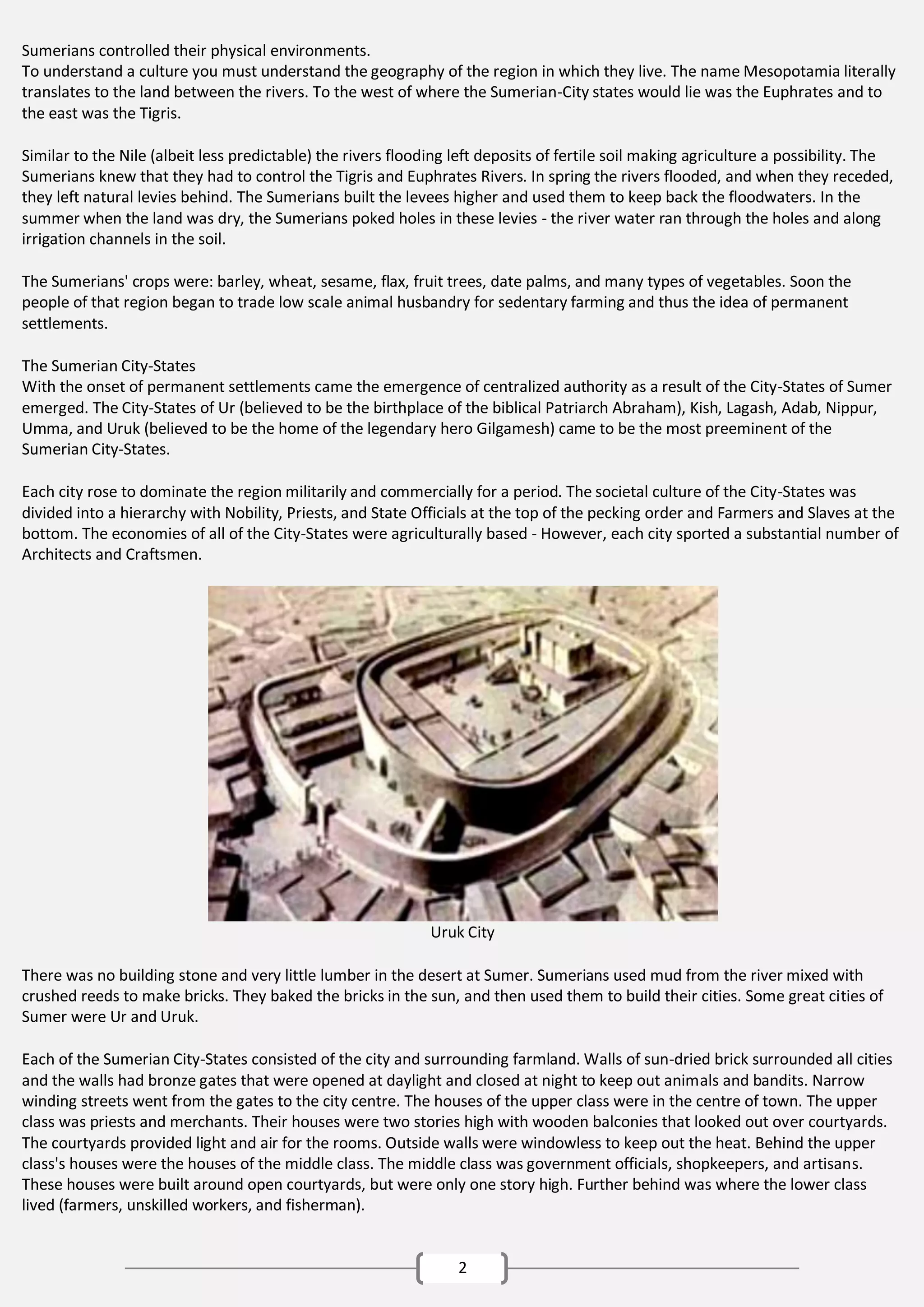 Sumerian Civilization | PDF