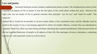 sumerian civilization SOCIAL AND POLITICAL HISTORY OF SUMERIAN ...