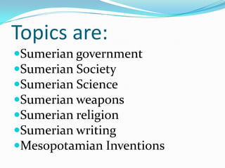 Sumerian group project | PPTX