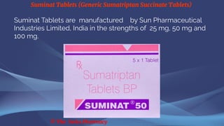 Suminat Tablets (Generic Sumatriptan Succinate Tablets) | PDF