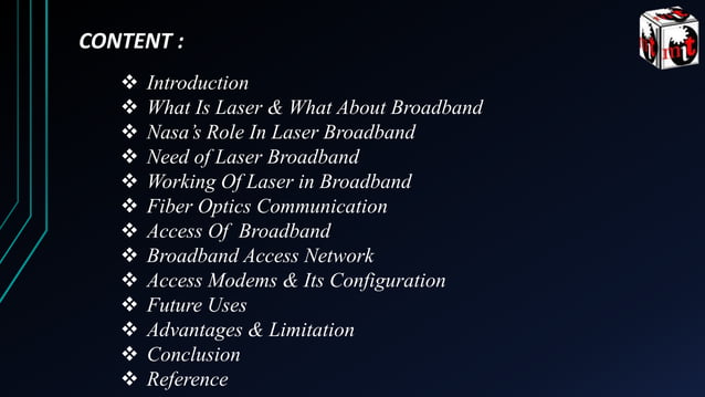 Laser Broadband By Sumita Giri | PPTX | Internet | Computing