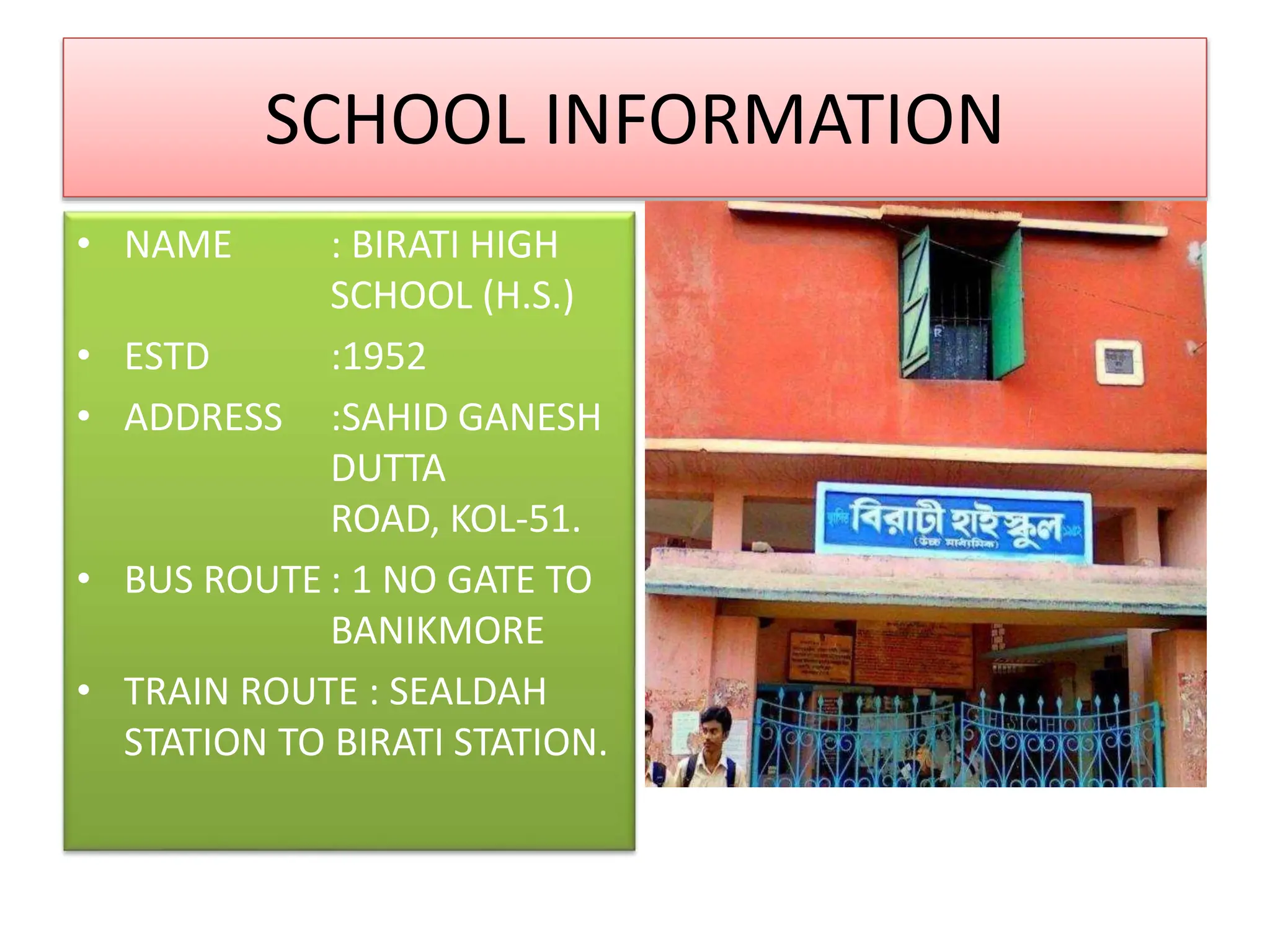 SUMIT DAS PROJECT SCHOOL DETAILS AND PROJECTS | PPT