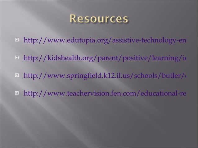 Assistive Technology WebQuest | PPT