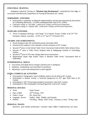 Sumit kumar resume | DOCX