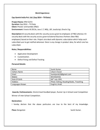 Sumit Resume | DOCX
