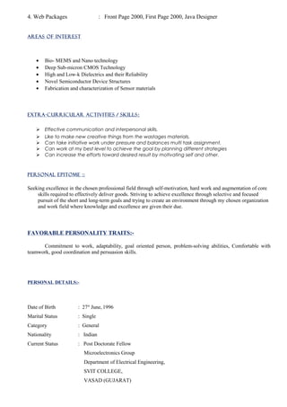 Sumit resume | DOC | Technology & Computing