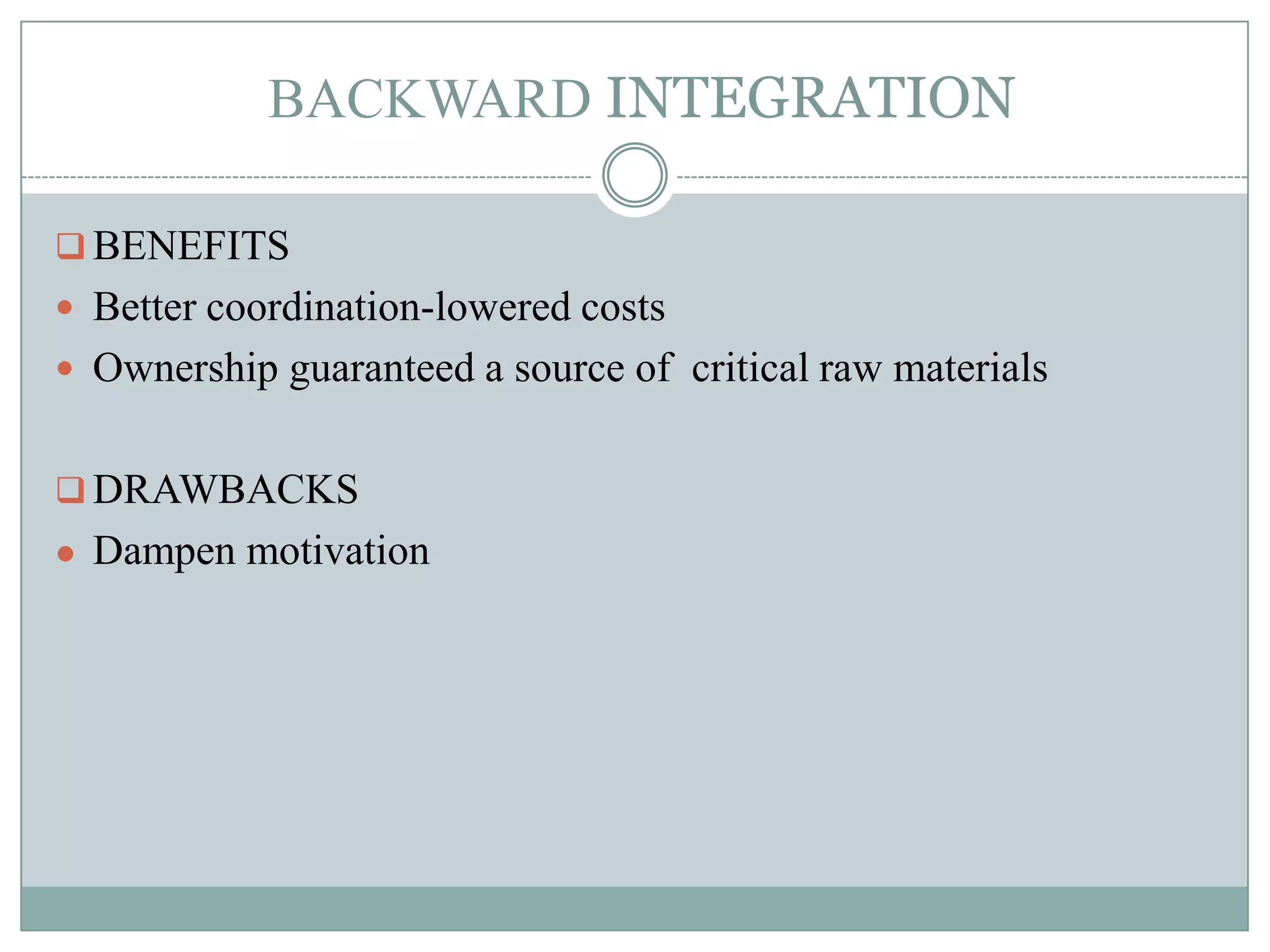 Backward Integration? | PPT