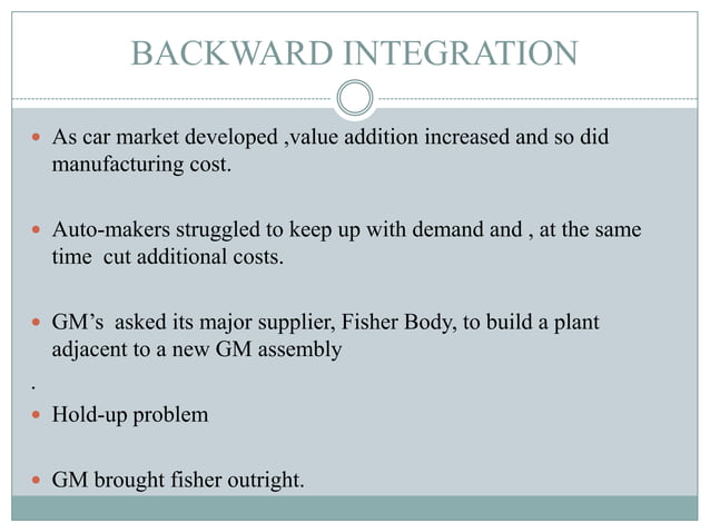 Backward Integration? | PPT