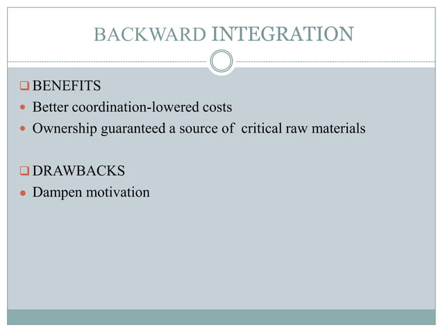 Backward Integration? | PPT