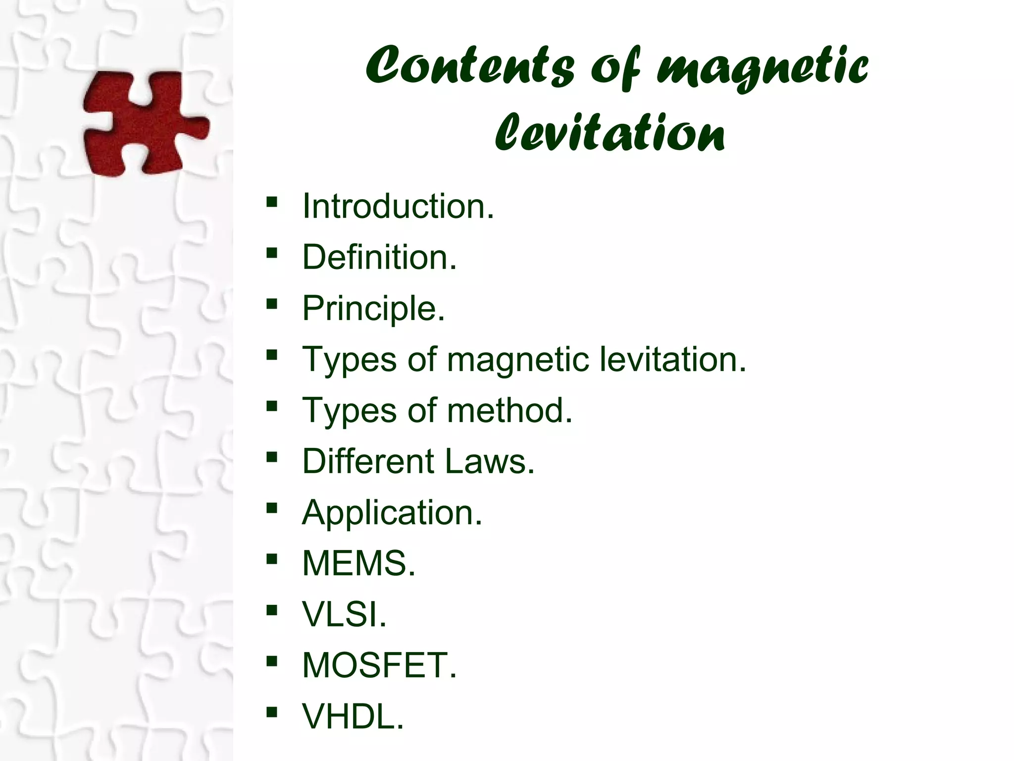 Magnetic Levitation | PPT
