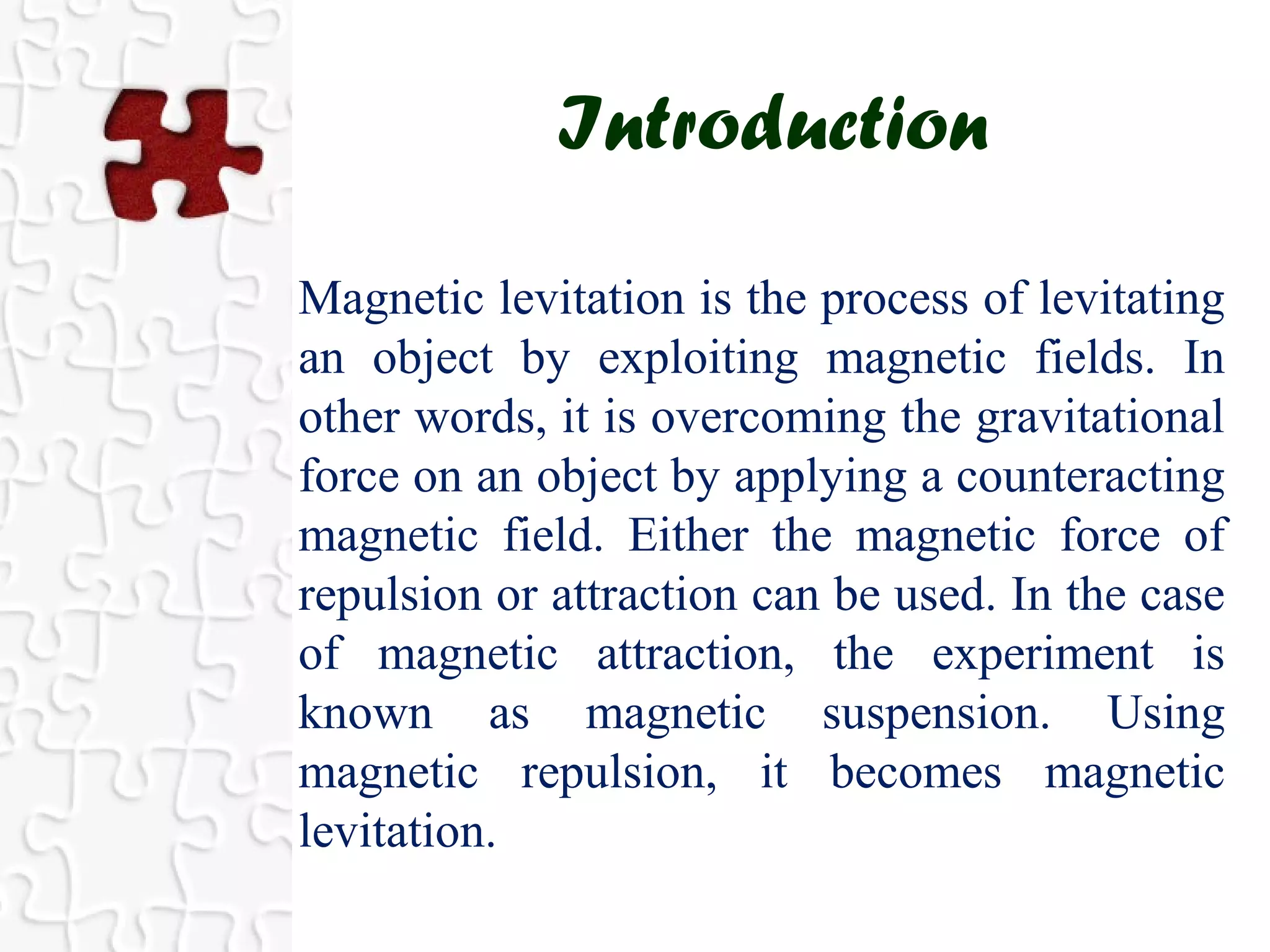 Magnetic Levitation | PPT