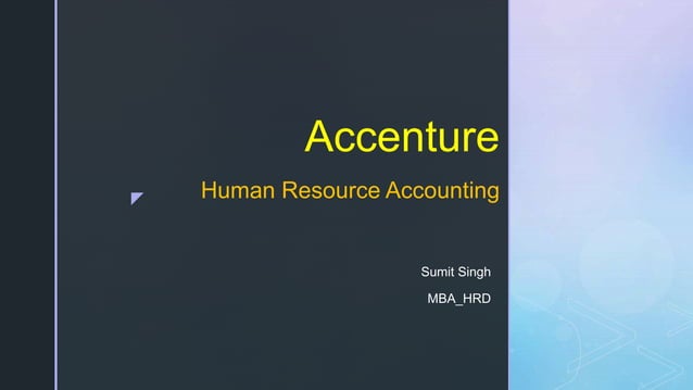 Human Resource Accounting at Accenture | PPT