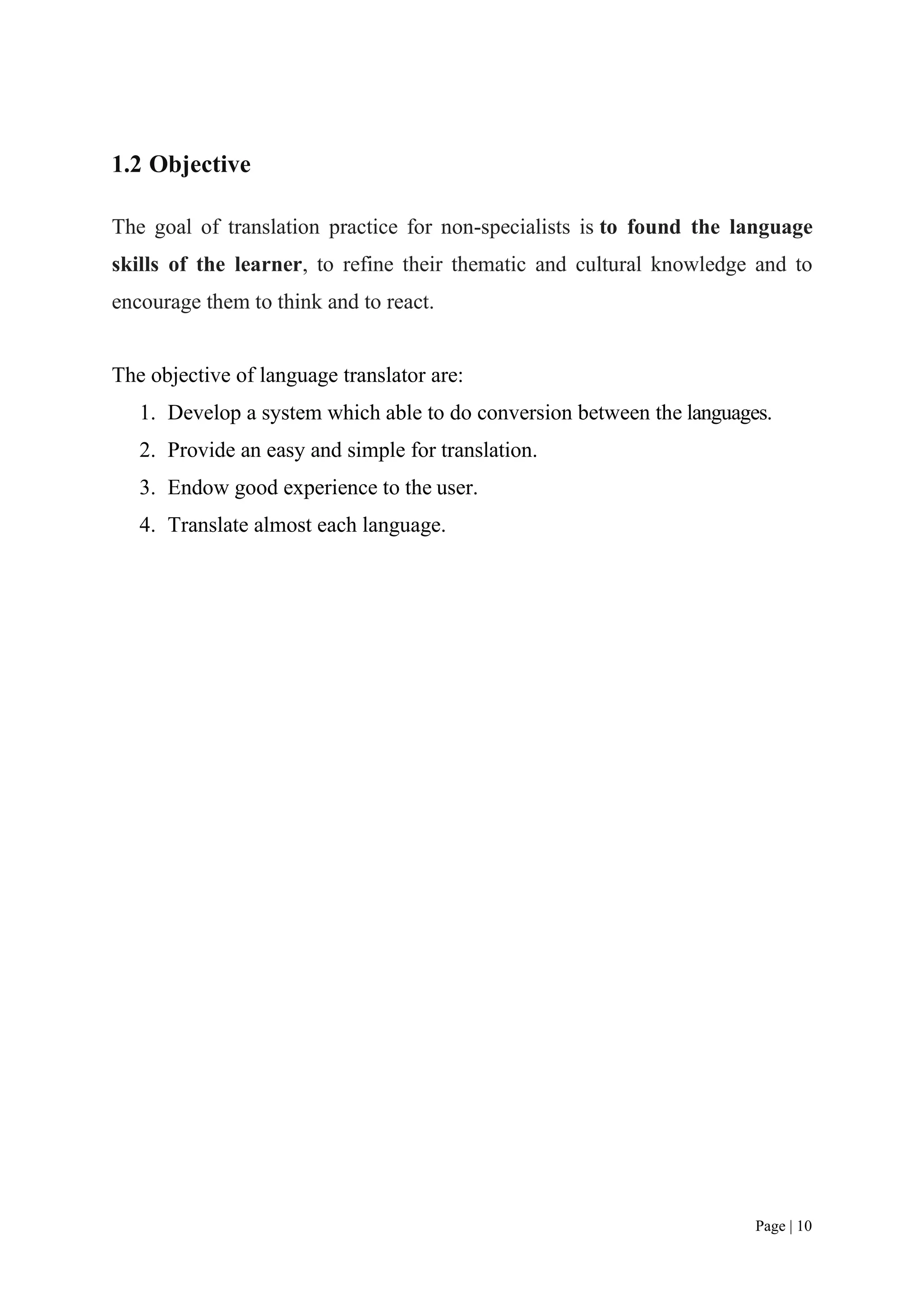 Language translator internship report | PDF