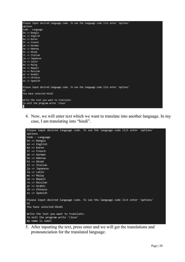 Language translator internship report | PDF | Programming Languages | Computing