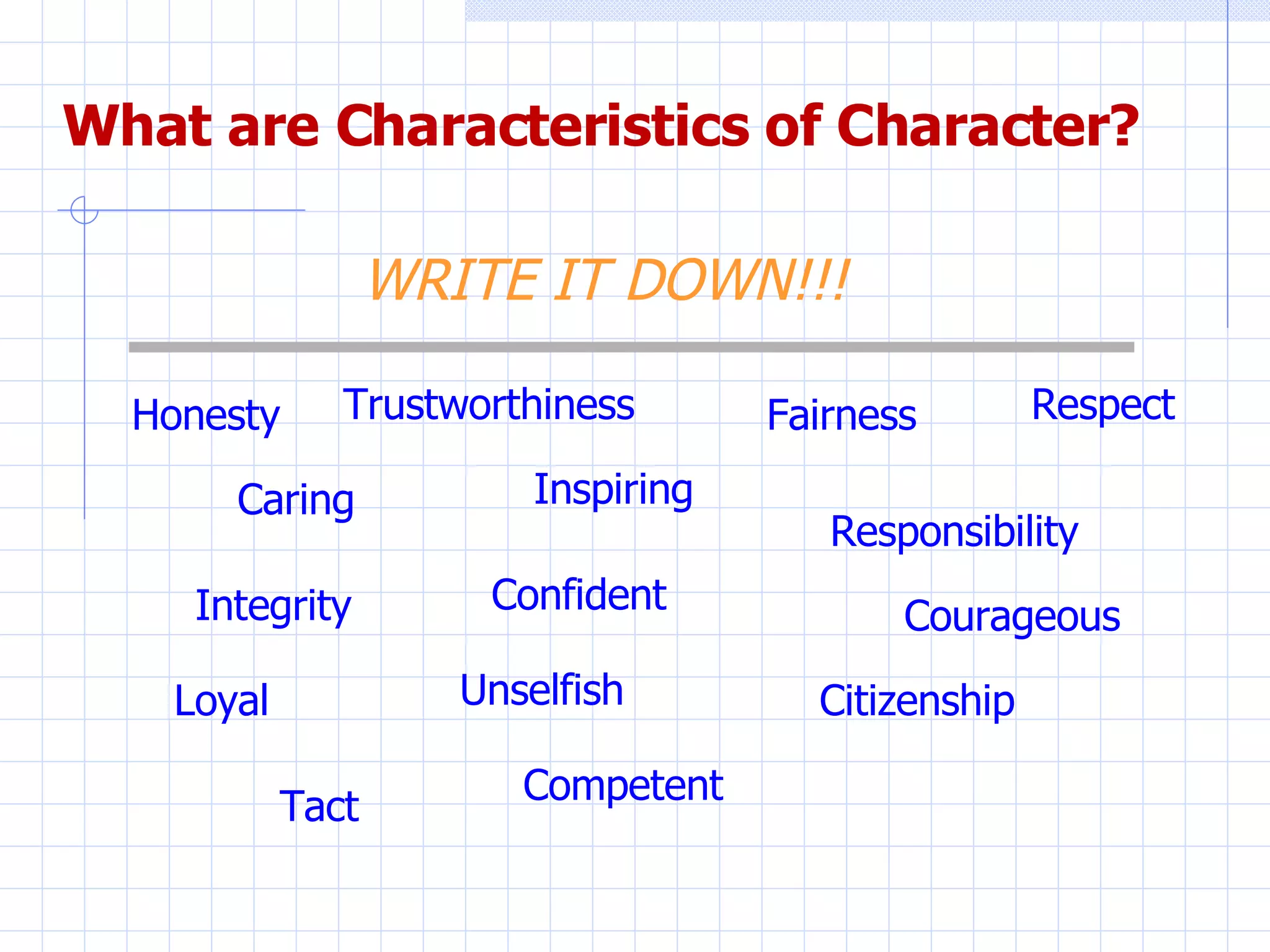 Moral Values & Character Building | PPT