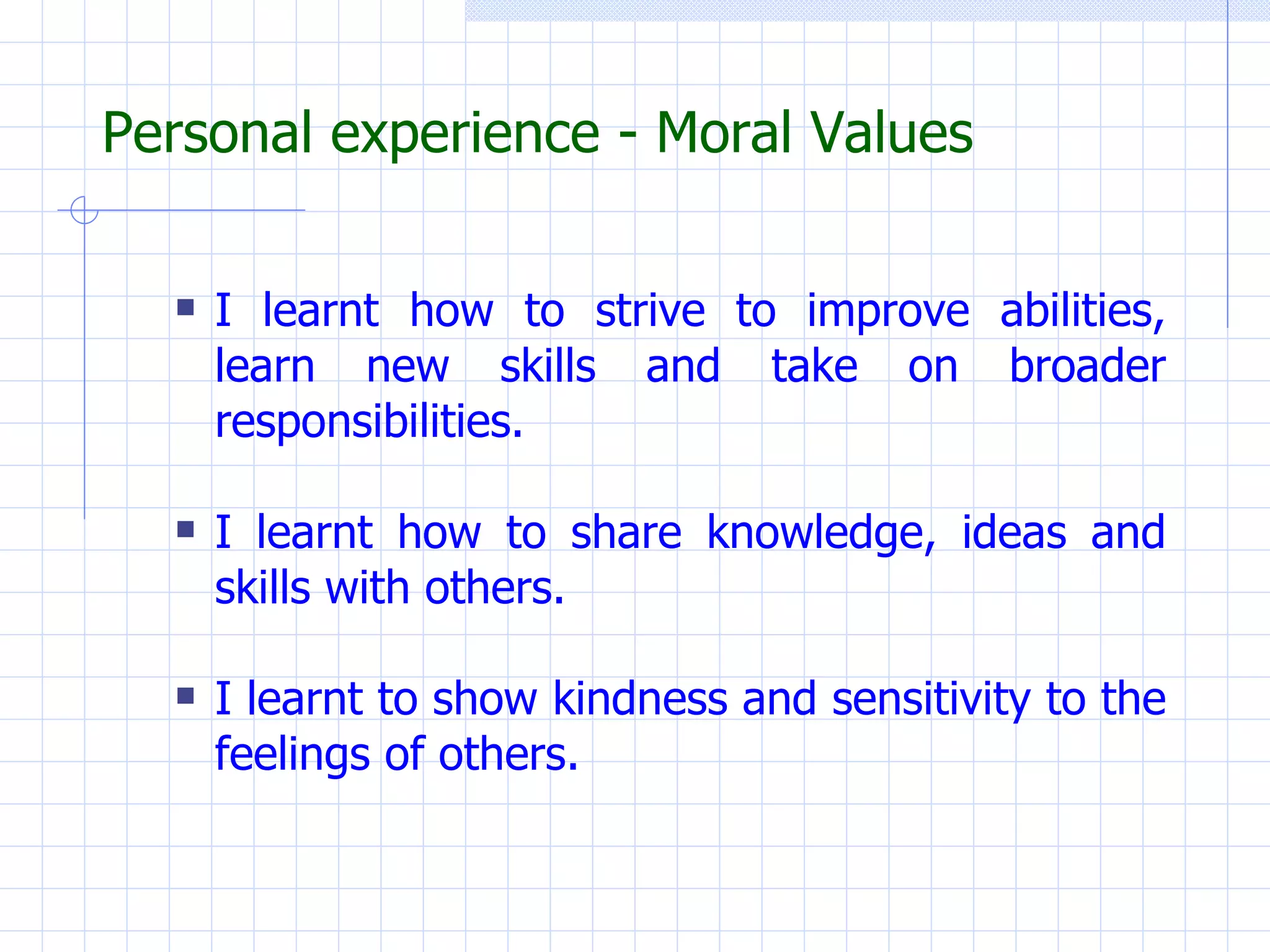 Moral Values & Character Building | PPT