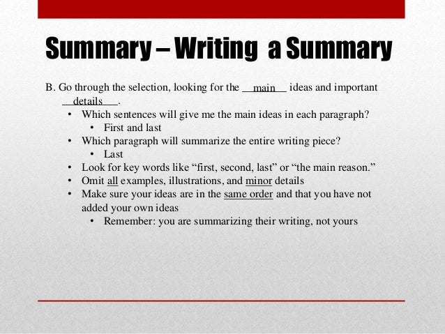 Summaries