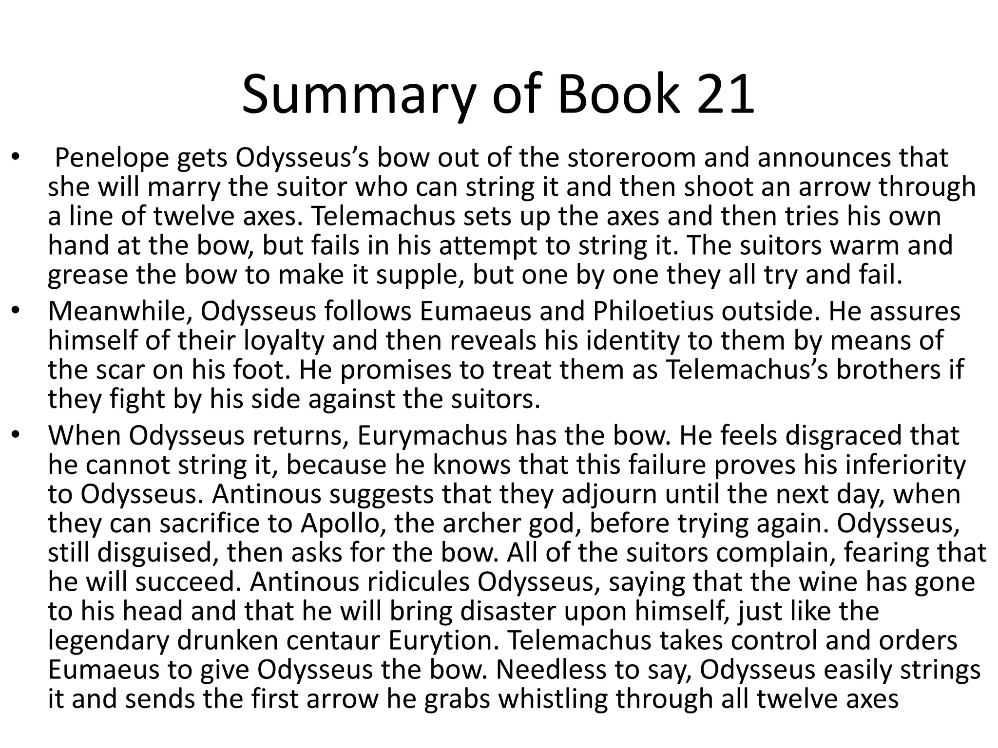 Summaries of the odyssey | PPTX