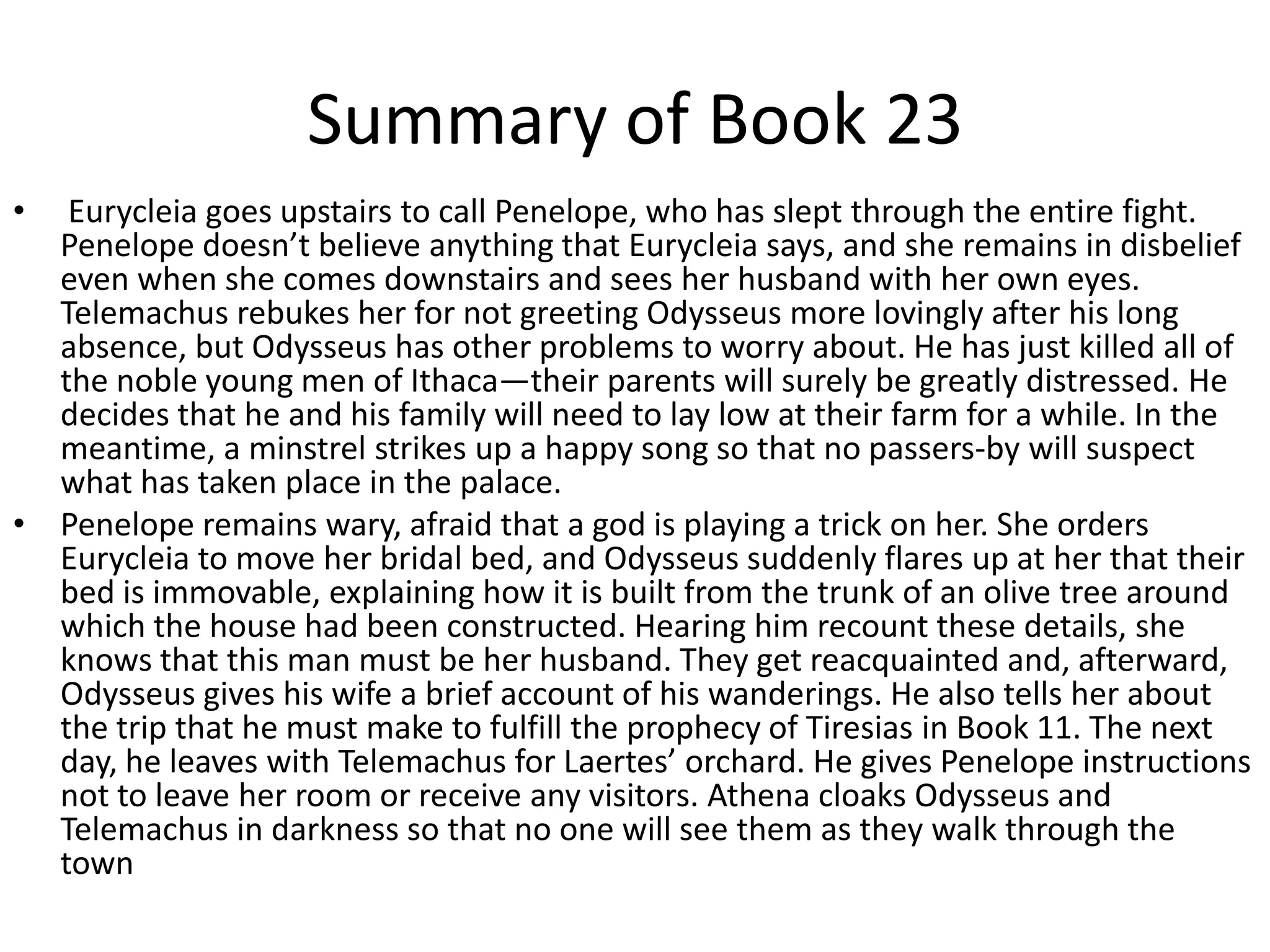 Summaries of the odyssey | PPTX