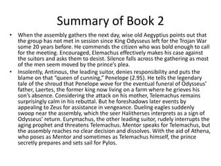 Summaries of the odyssey | PPTX