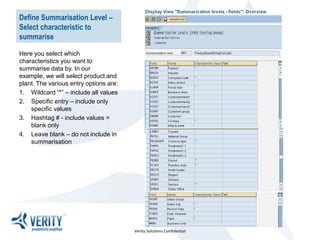 Summarisation levels in SAP COPA | PPTX