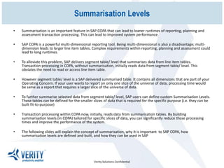 Summarisation levels in SAP COPA | PPTX
