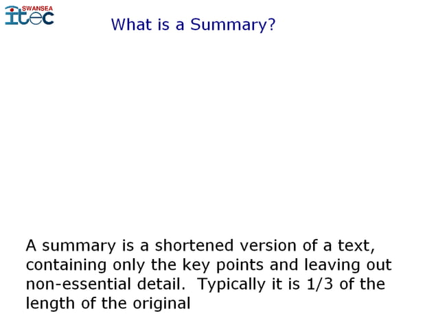 How to Summarise | PDF