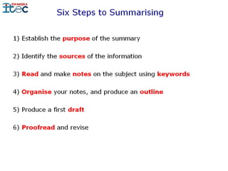 How to Summarise | PDF