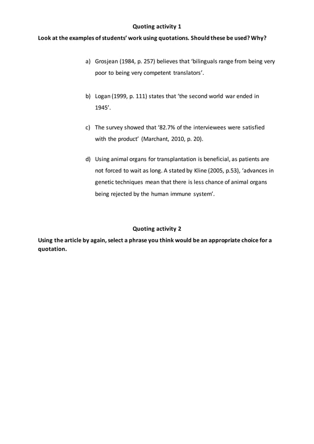 Summarising, paraphrasing and quoting worksheet (lgbtq+ version) | PDF