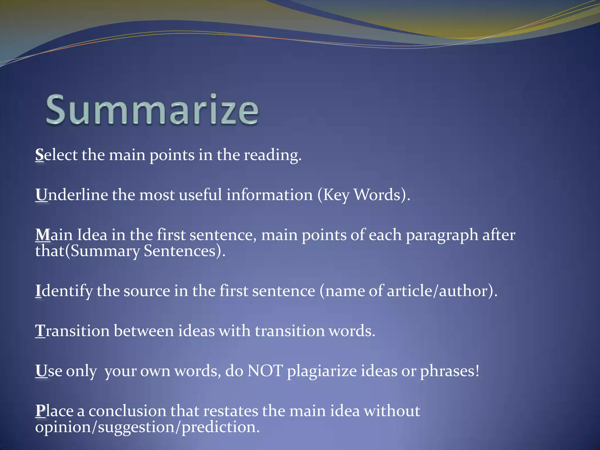 Summarize Easily | PPTX