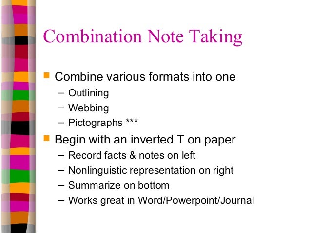 Summarizine note taking